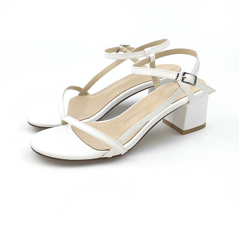 Qutaa sandaler med öppen tå, fyrkantig klack pu lä... – Vicedeal