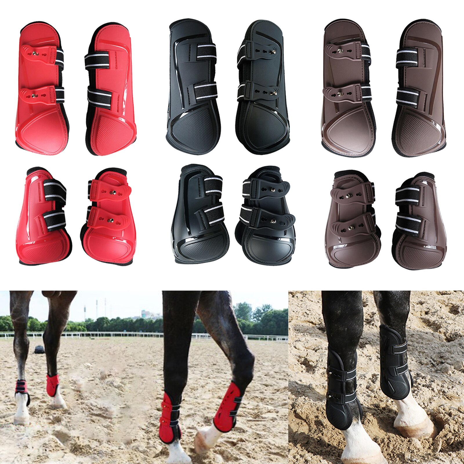 Horse Tendon Boots Set of 4 Training Exercise Jump... – Grandado