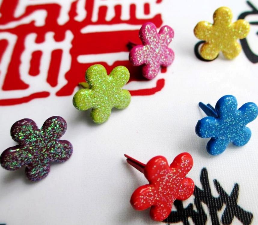 250pcs 13mm Mixed Color Flower Brads Scrapbooking ... – Grandado