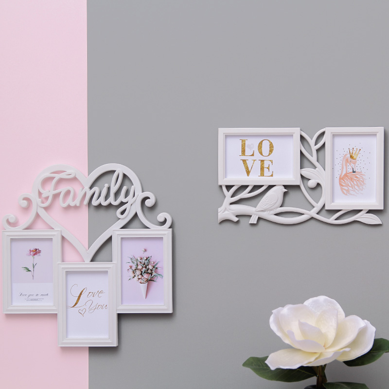 Nordic style frame combination 6 inch heart-shaped... – Grandado