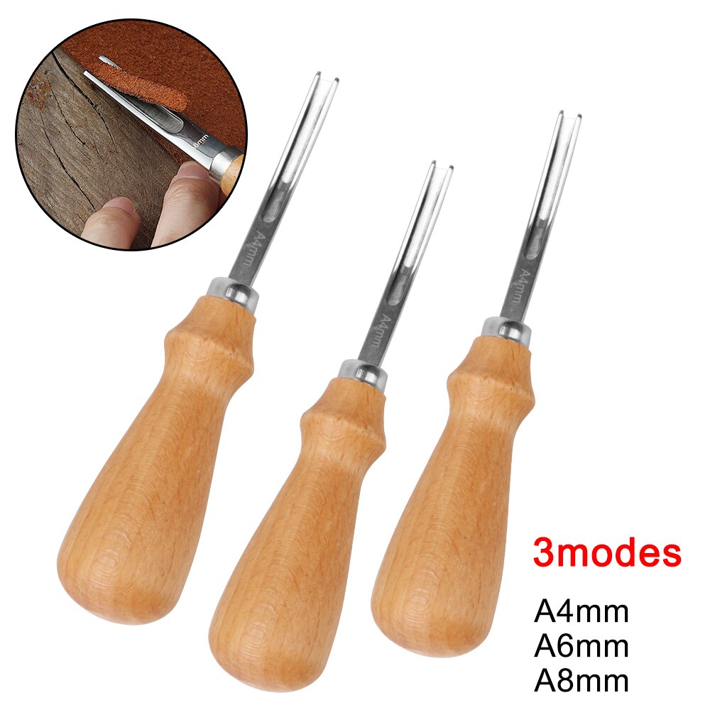 3 Size Leather Craft Edge Beveler With Wood Handle... – Vicedeal