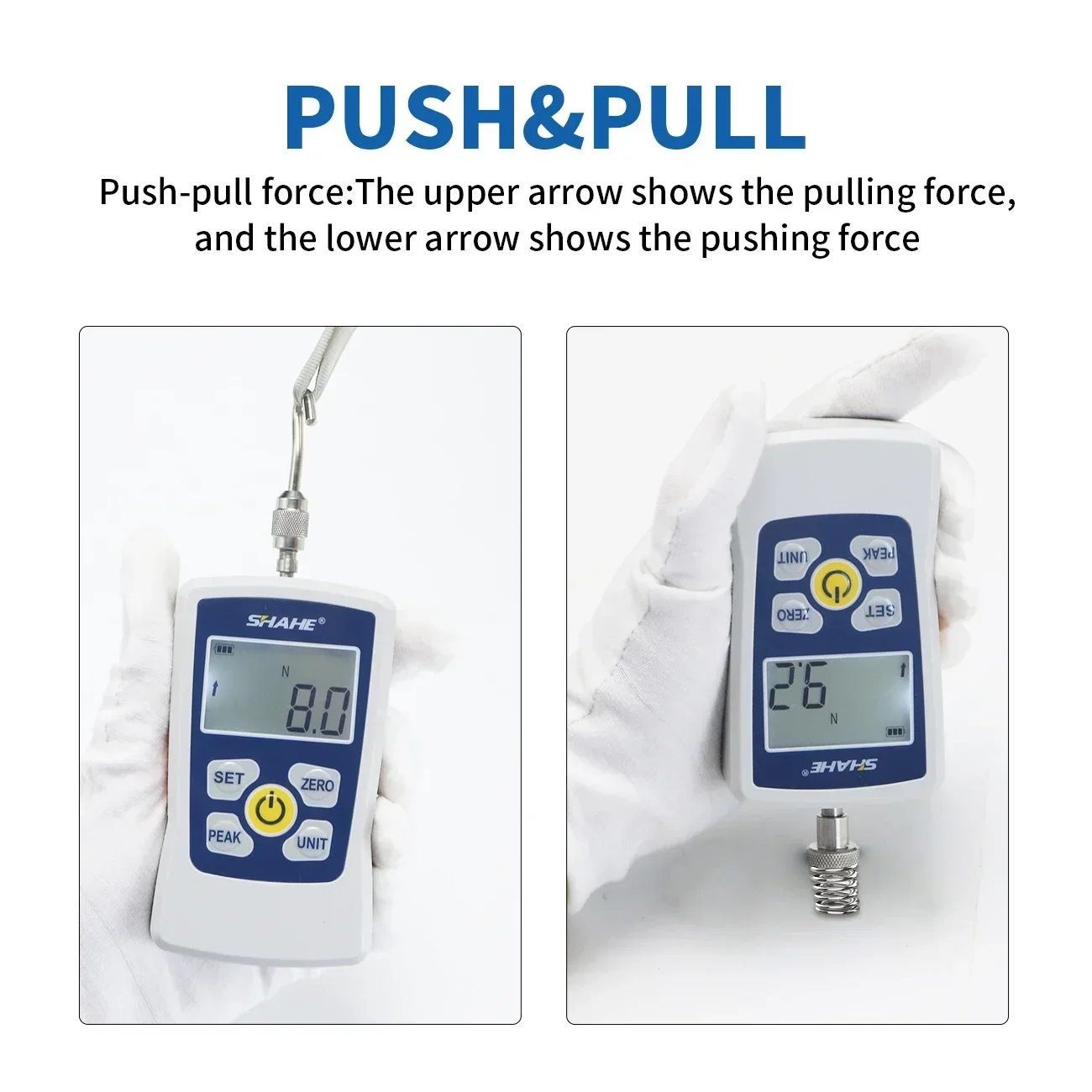 Shahe Digital Push Pull Force Gauge Portable Dynam Grandado