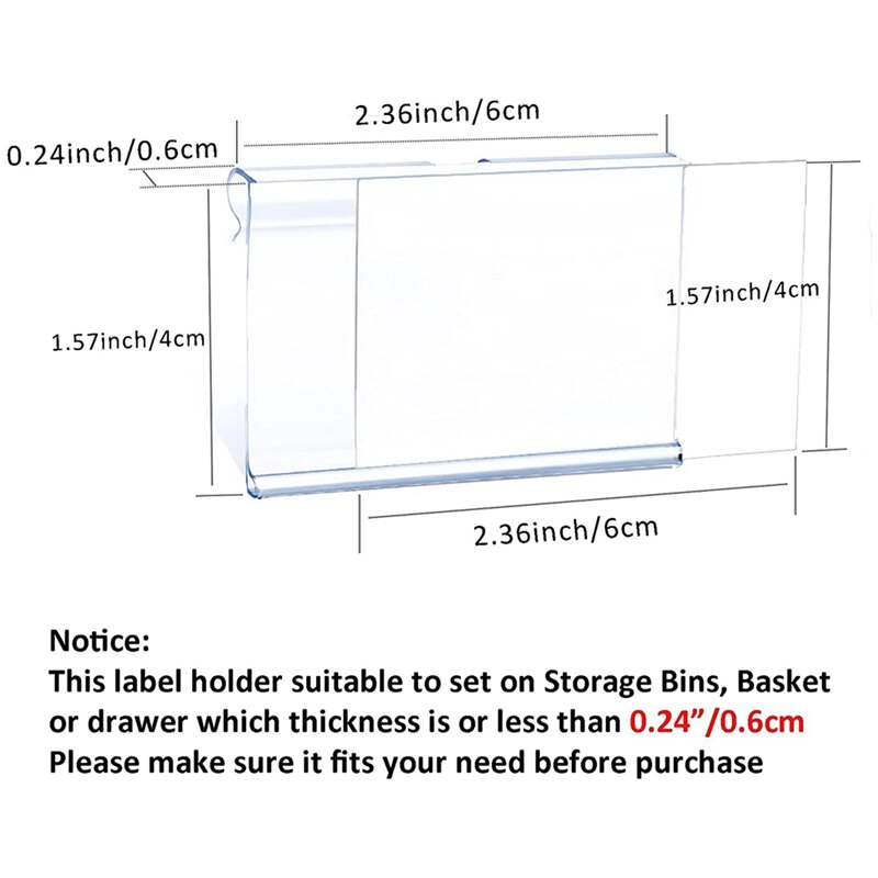 50Pcs Clear Plastic Label Holder Price Tag, Shelf ... – Grandado
