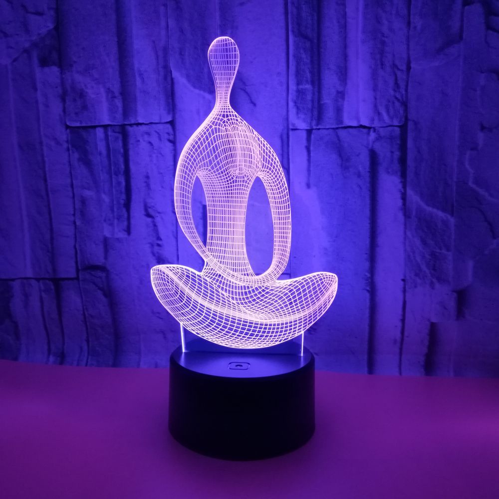 Yoga Meditator Colorful Touch 3d Night Table Lamp ... – Grandado