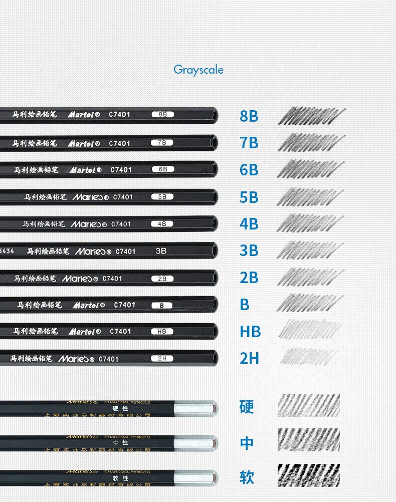 30 pieces of drawing pencil sets /sketch pencil se... – Grandado