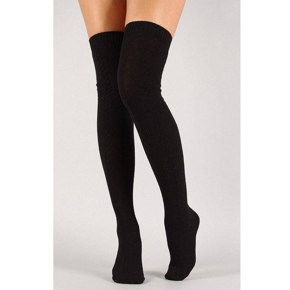 Women Girls Cable Knit Long Boot Sock Over Knee Th... – Vicedeal