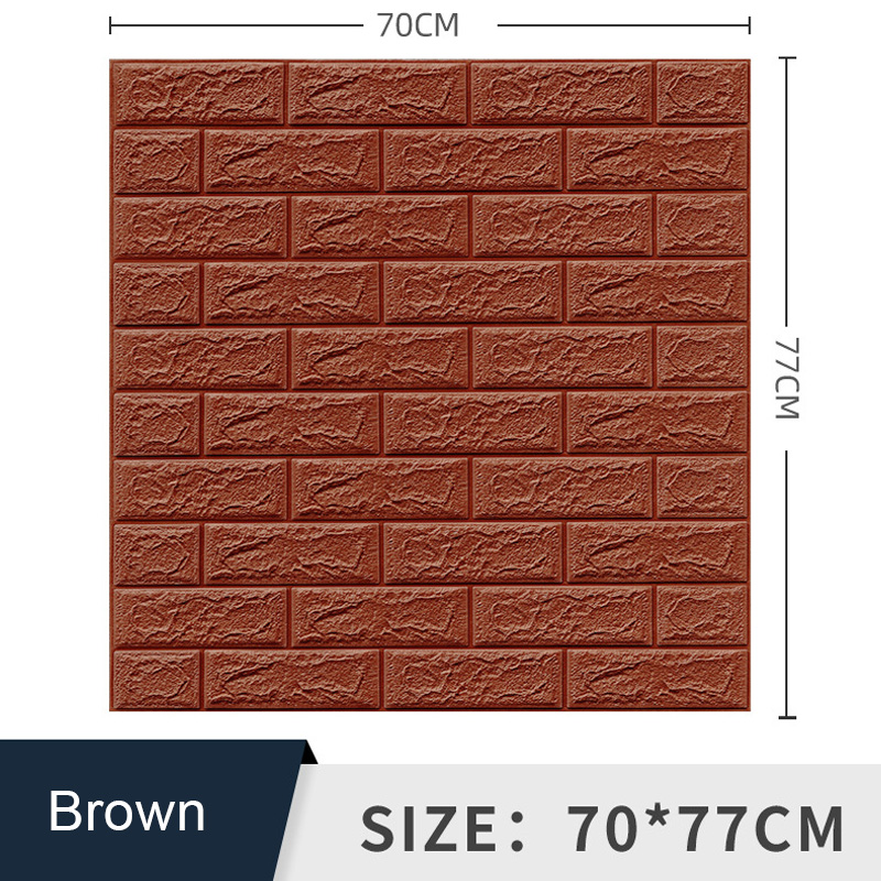 1PCS 70*77cm 3D Vinyl Brick Wall Stickers home dec... – Grandado