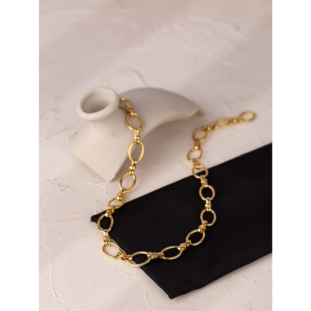 Yhpup Trendy Gold Farbe Metall Kragen Halskette Sc... – Vicedeal