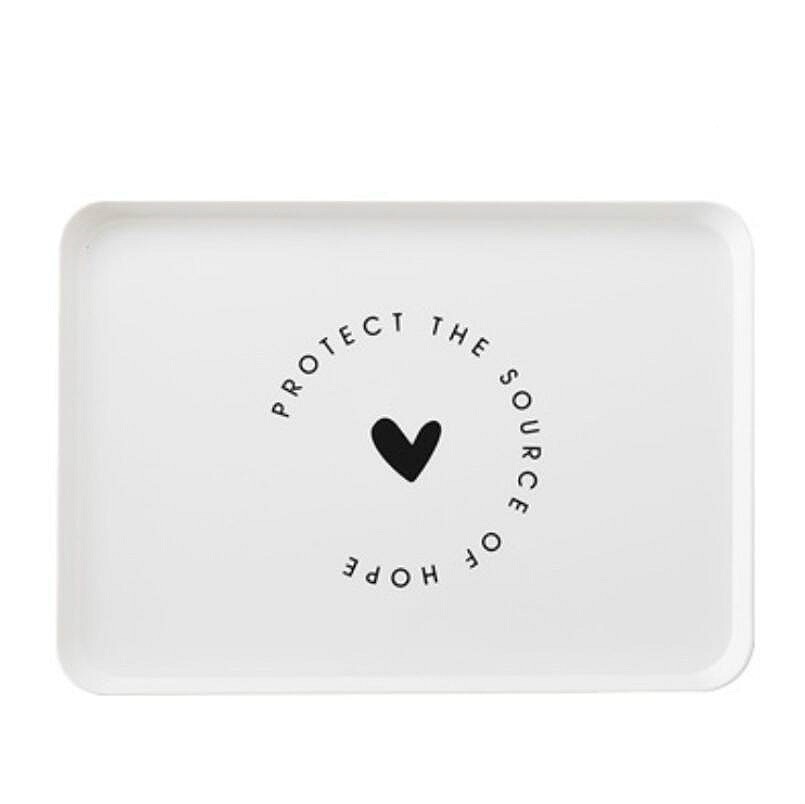 Plato Rectangular de plástico sencillo para pan de... – Grandado