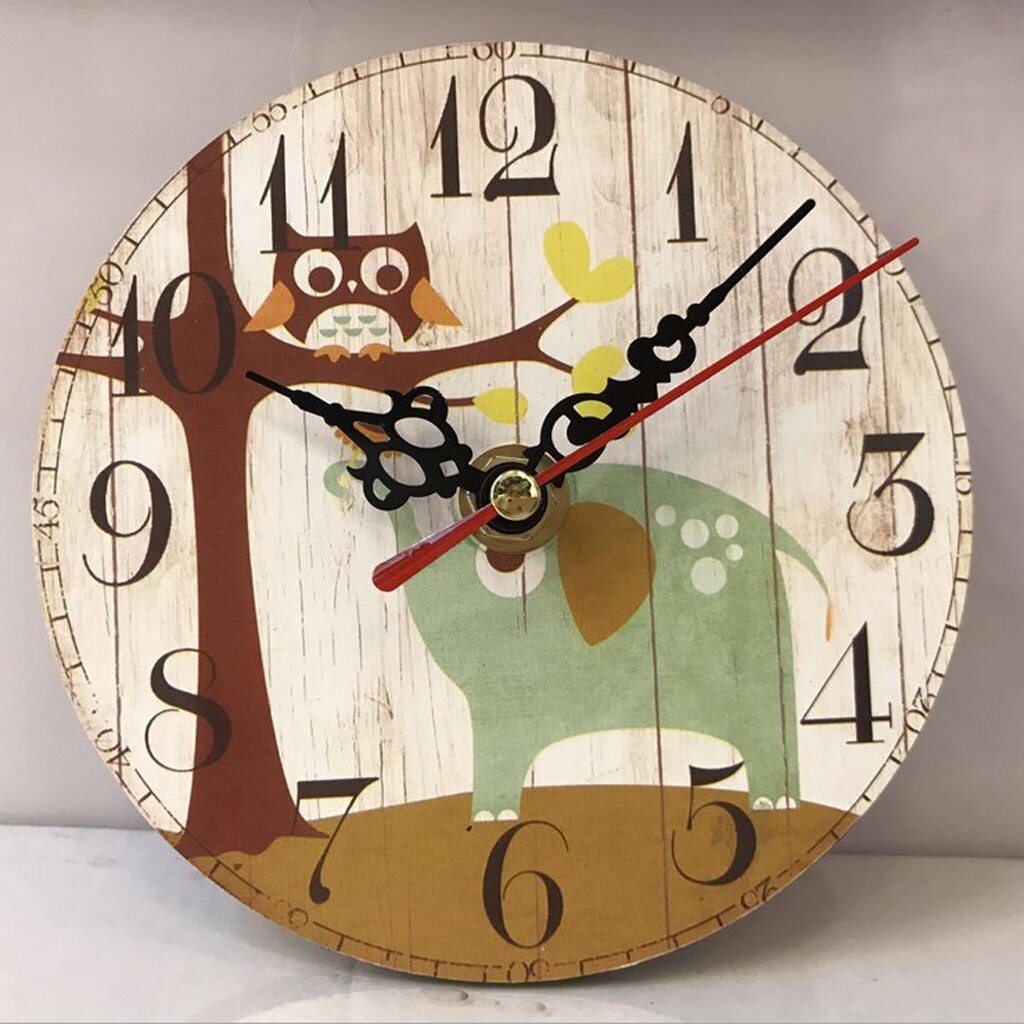 12x12cm/4.72x4.72inch Vintage Wooden Wall Clock Ro... – Grandado