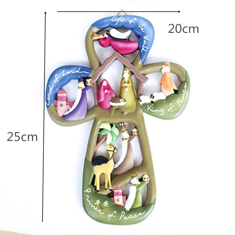 Jesus Cross Cartoon Home Decoration Wall Cross Chr... – Grandado