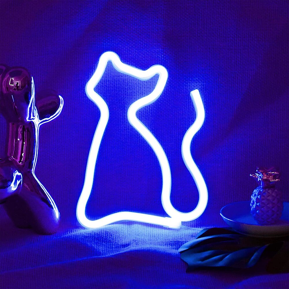 Cat Kitty Neon Sign Lights for Girls Kids Bedroom ... – Grandado