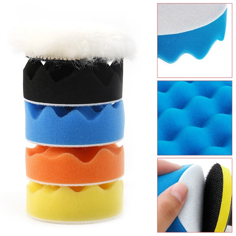 50 Stuks 3 "Inch 80Mm Buffing Polijsten Spons Pads... – Grandado