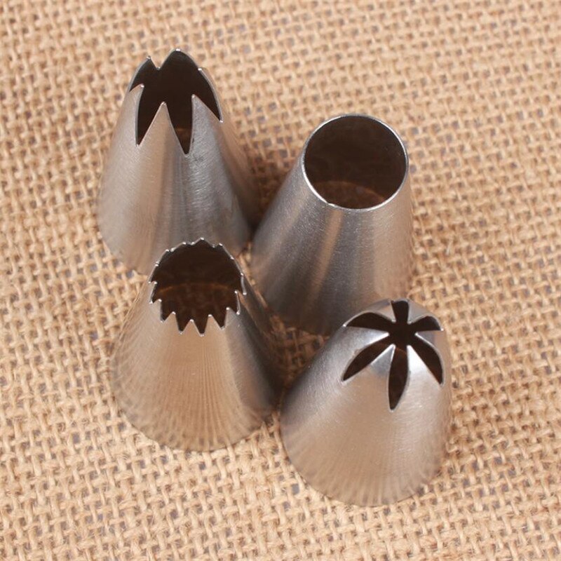 #4B#1M#1A#2D Stainless Steel Pastry Nozzle Set 4pc... – Grandado