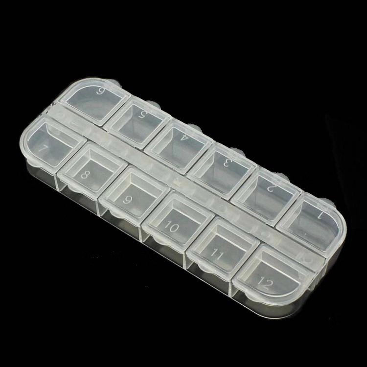12 Grid Nail Art Clear Empty Plastic Storage Case ... – Grandado