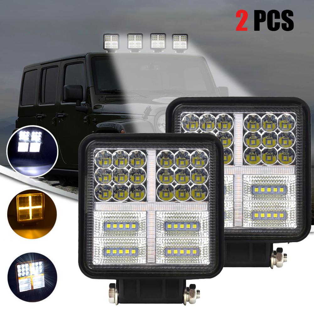 4'' 177W LED Square Work Light White Amber Spot Fl... – Vicedeal