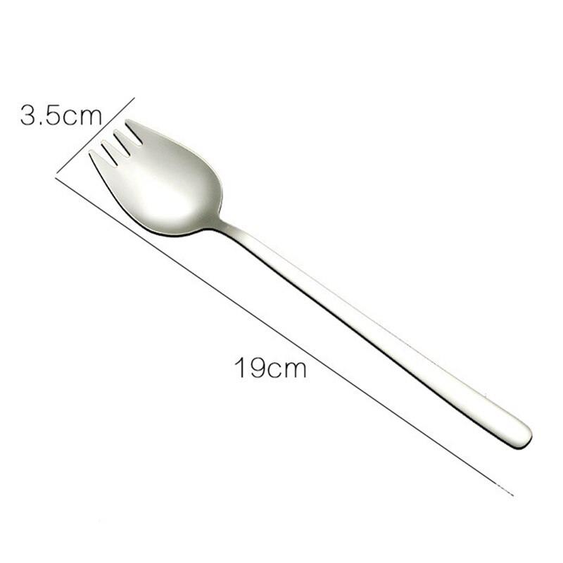 1pc Sliver 2 in1 Stainless Steel Spork Spoon Fork ... – Grandado