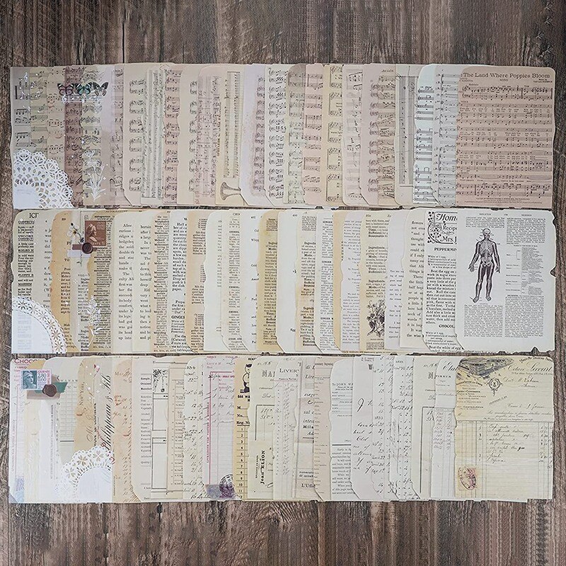 150 Sheets of Scrapbook Paper, Vintage Journaling ... – Grandado