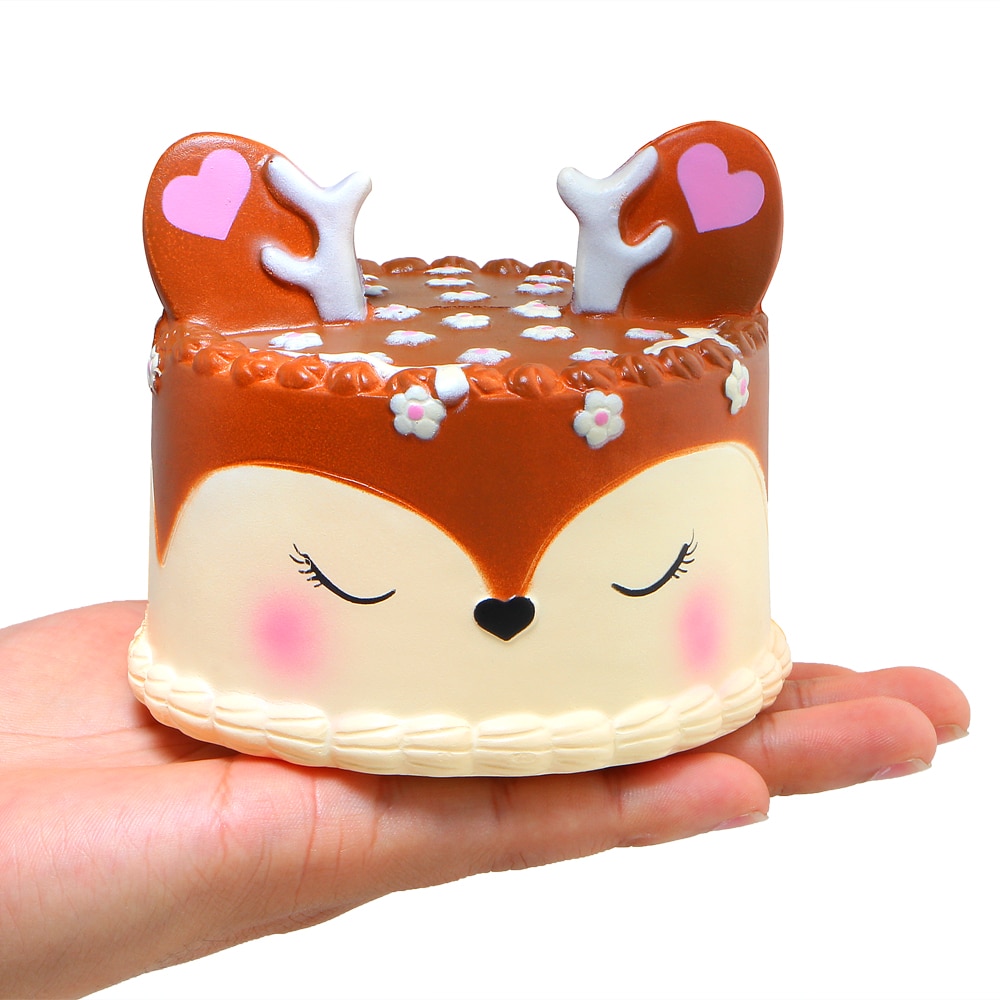 Kawaii Deer Cake Squishy Jumbo Slow Rising Squishi... – Vicedeal