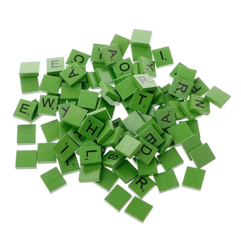 100Pcs Wooden Colourful Tiles Mix Letters Varnishe... – Grandado