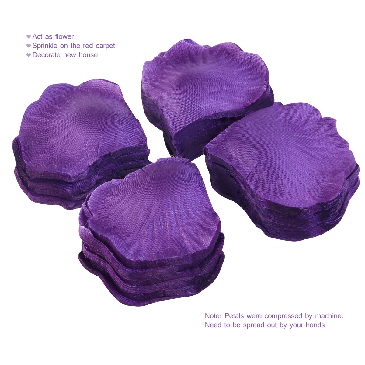 1000pcs Purple Silk Rose Petals Decorations for We... – Grandado