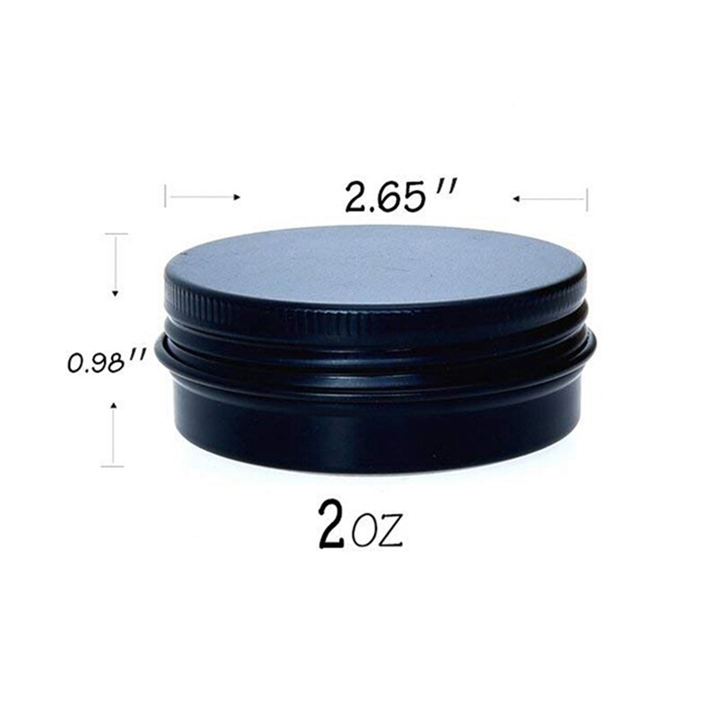 Big 36 Pcs Black Aluminum Tin Jars Round Screw Lid... – Grandado