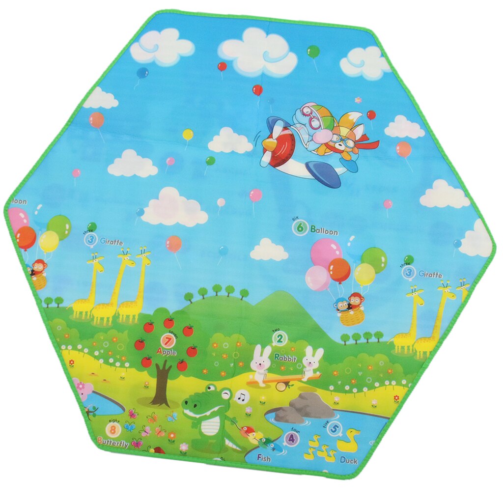 Kids Baby Hexagonal Cartoon Crawling Carpet Play M... – Vicedeal
