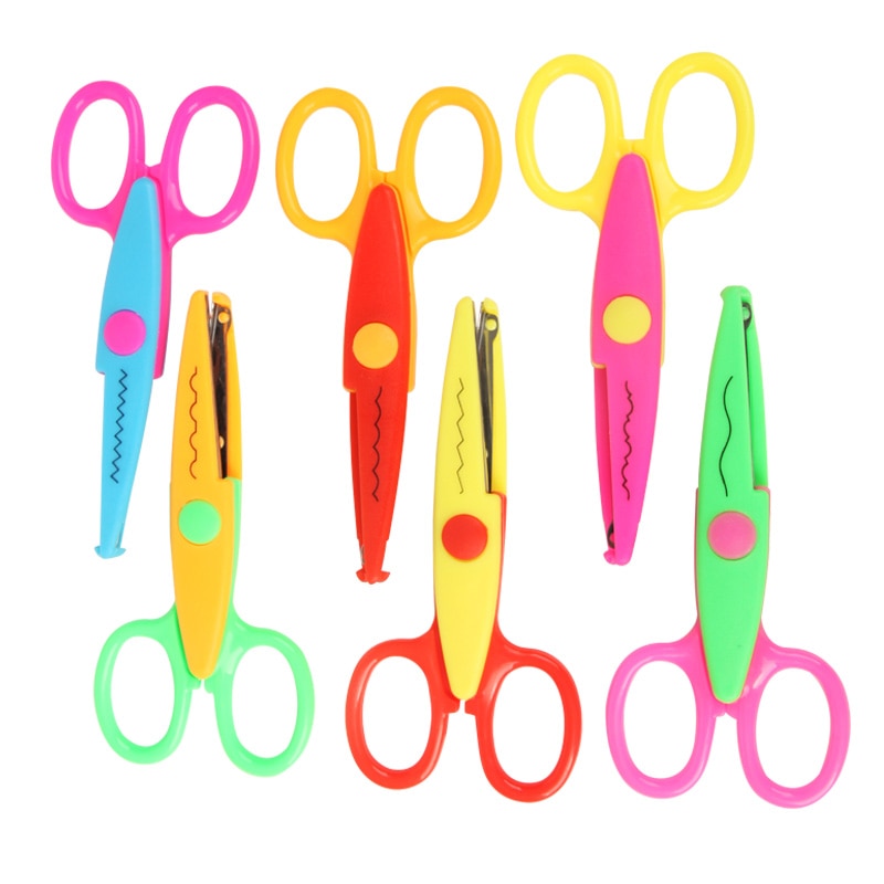 6Pcs Laciness Scissors Metal And Plastic Diy Scrap... – Grandado