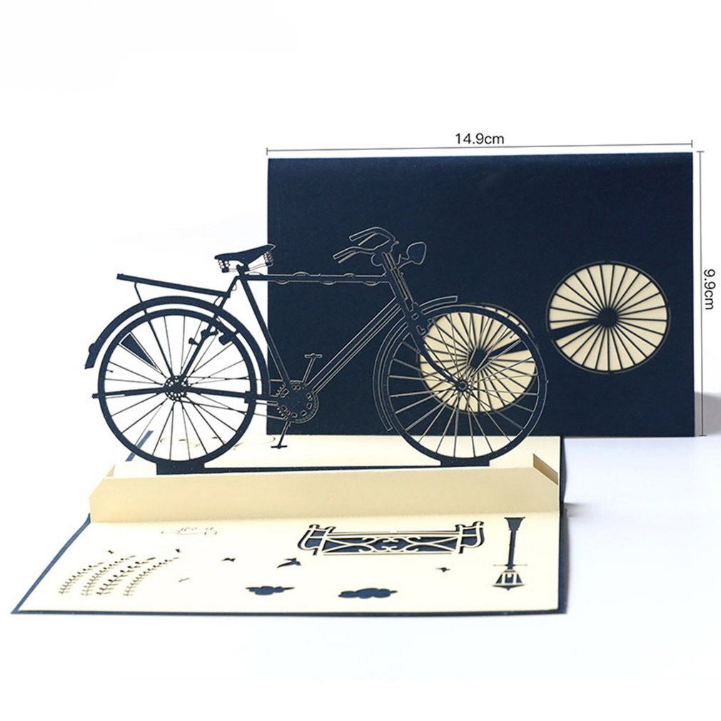 3D Vintage Bike Greeting Card Birthday Card Handma... – Grandado