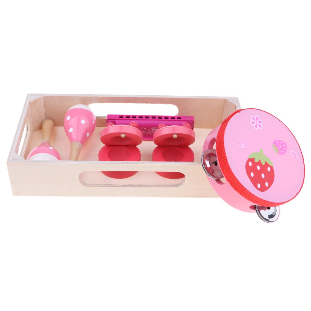 Pack of 4 Wooden Music Instrument Toy Kit for Kids... – Grandado
