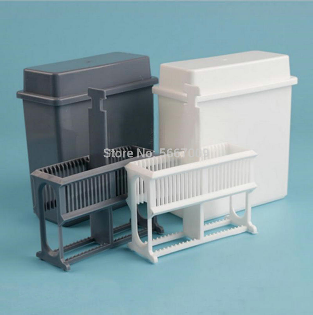 1set lab plastic staining tank staining rack antig... – Grandado