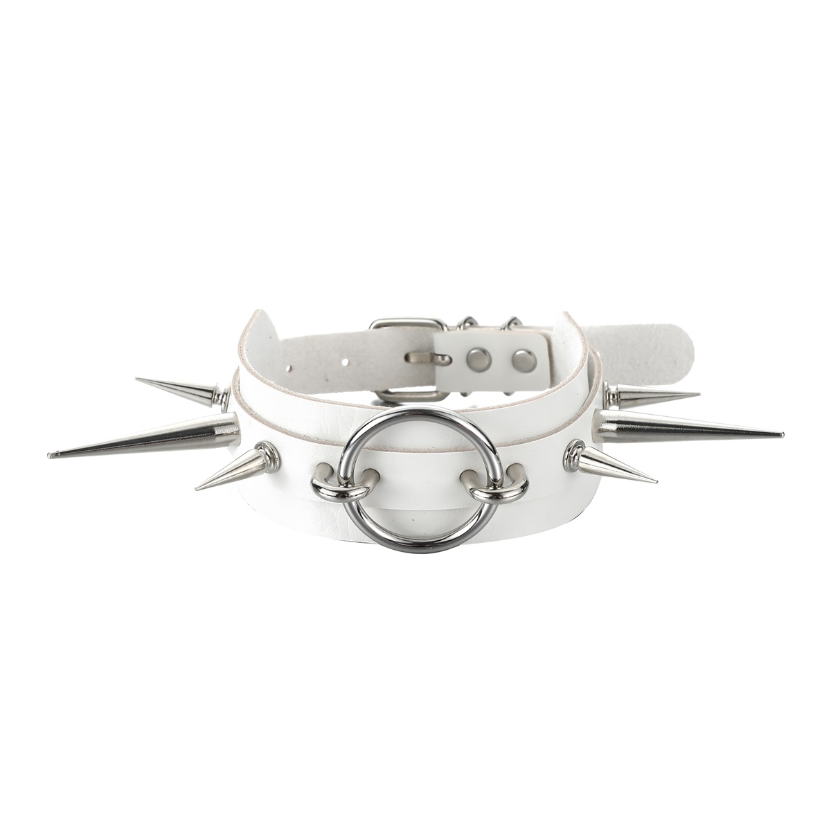 Punk Goth Spiked Choker Collar Black Pu Leather Em... – Vicedeal