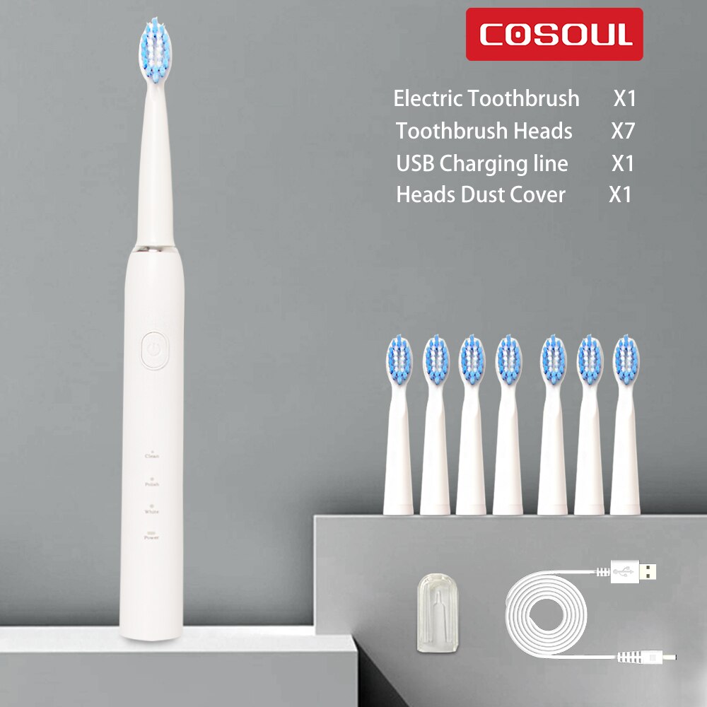 Sonic Electric Toothbrush 3 Modes Clean Whiten Den... – Grandado