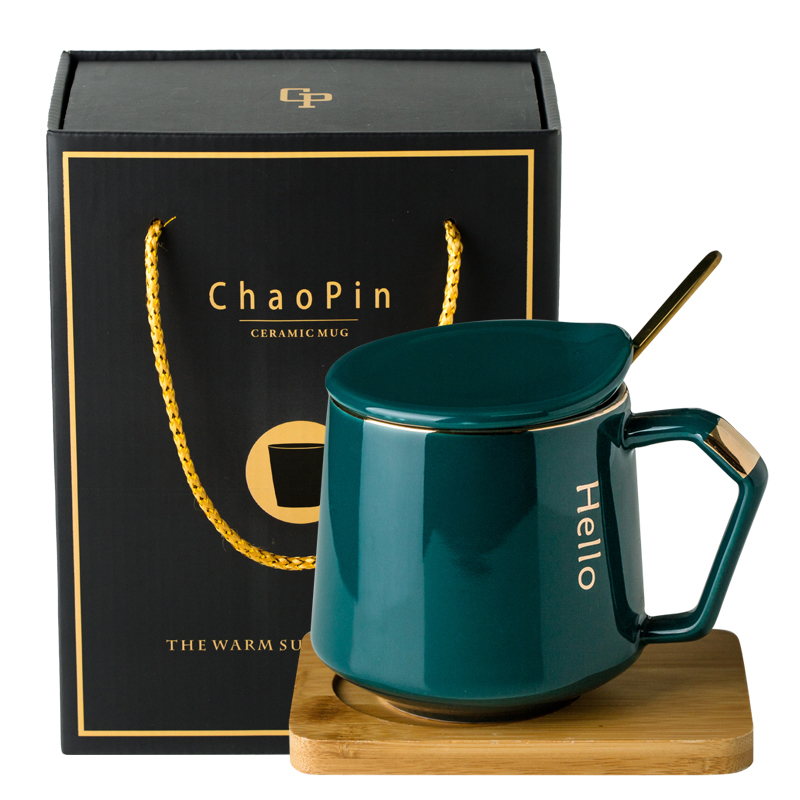 Luxury Gold Rim Ceramic Office Coffee Milk Tea Mug... – Grandado