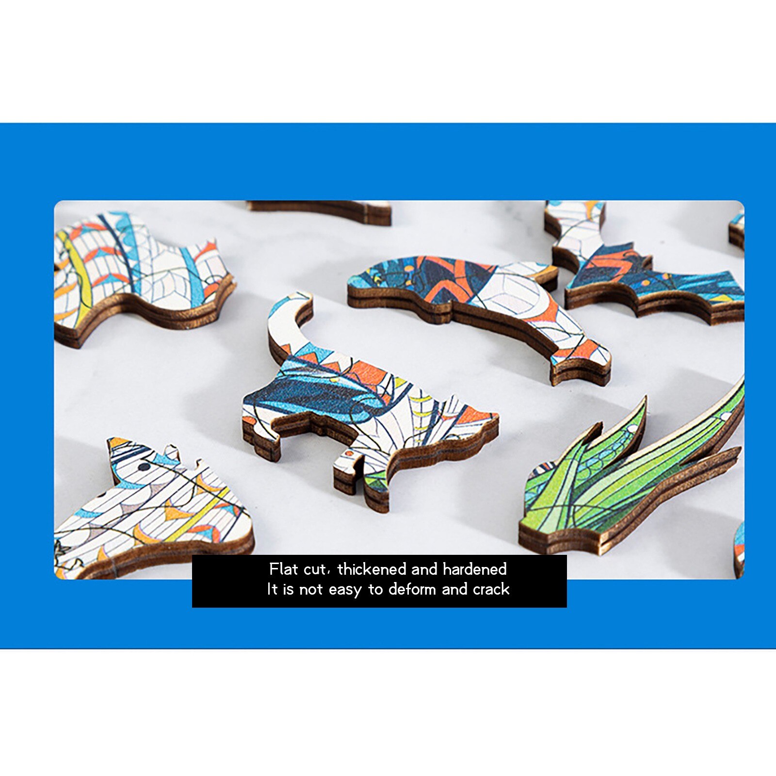 1 X Wooden Wolf Puzzle Kids Wooden Magic-fox Puzzl... – Grandado