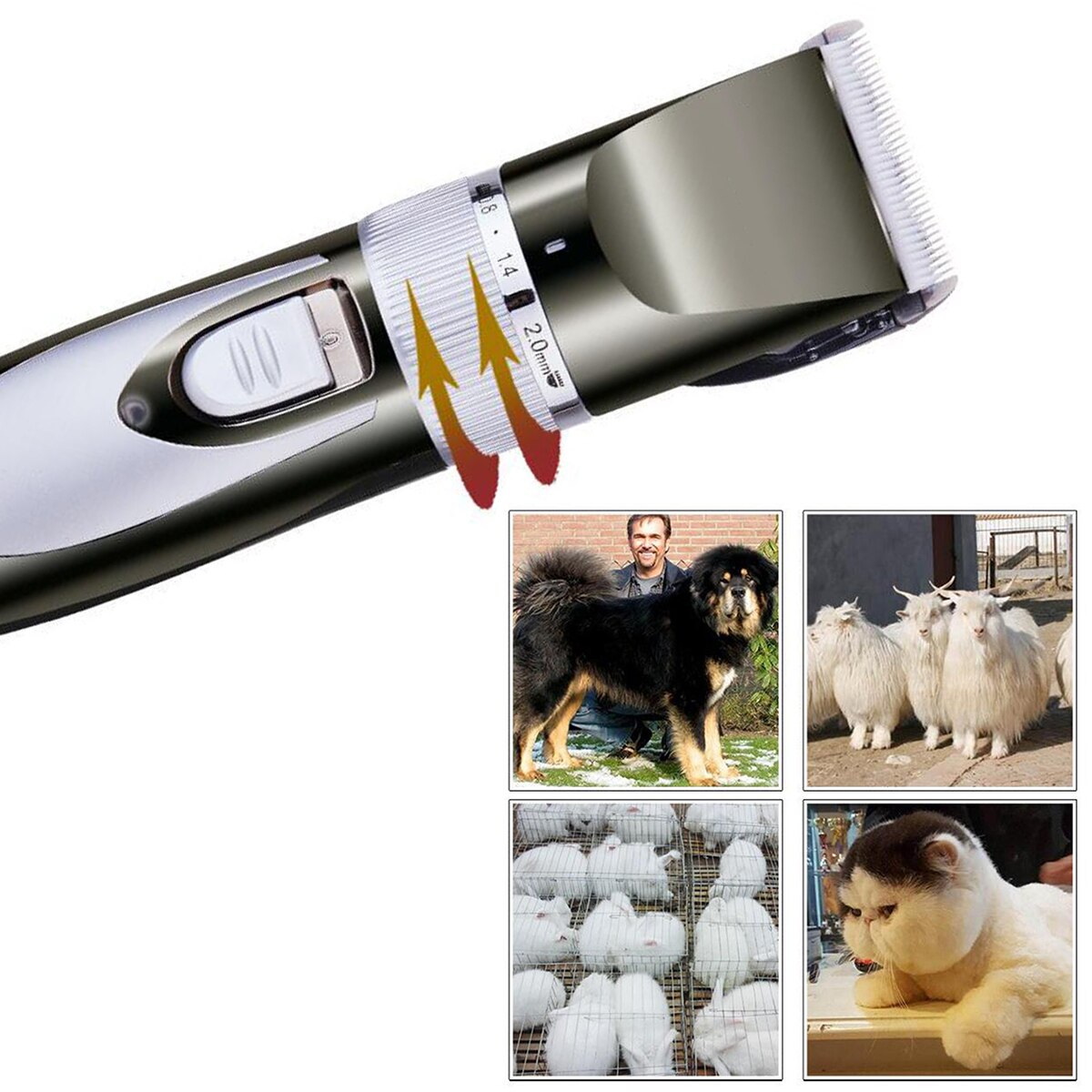 Electric Pet Hair Trimmer Low Noise Pet Hair Clipp... – Grandado