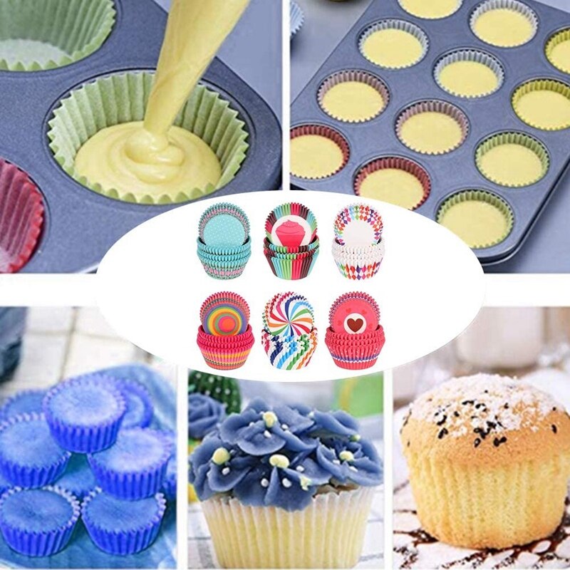 600Pcs Cupcake Cases Baking Cake Paper Wrapper for... – Grandado