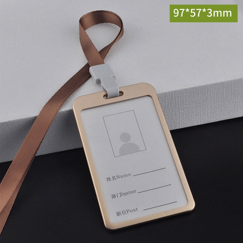 1PC Metal ID Badge Card Holder Business Security P... – Grandado
