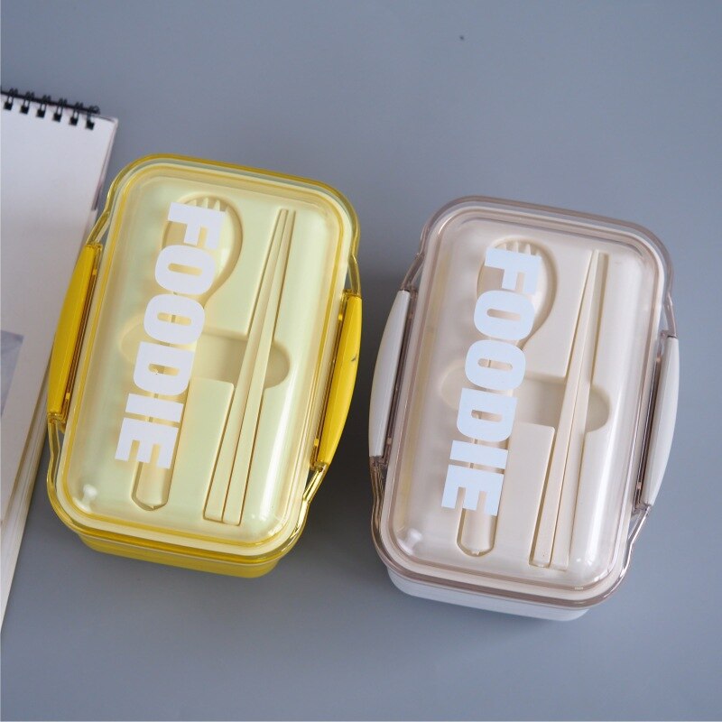 Convenient Lunch Box With Cutlery Double Layer Foo... – Grandado