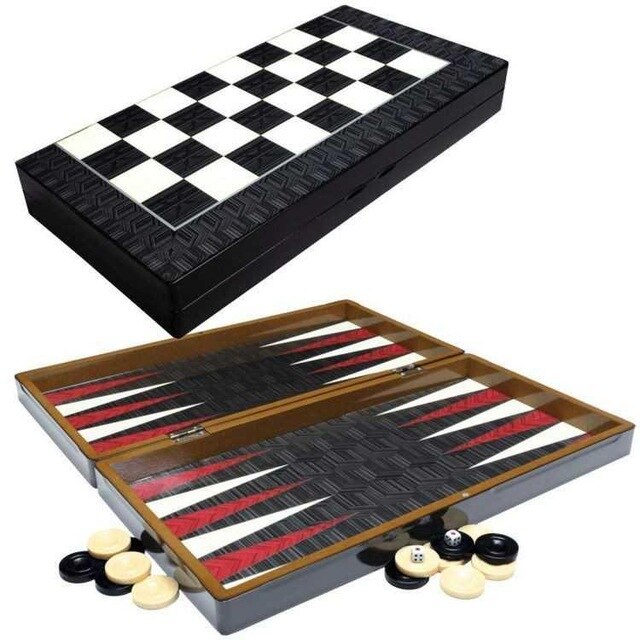 KS Games Master Black-White Backgammon Large 39270... – Grandado