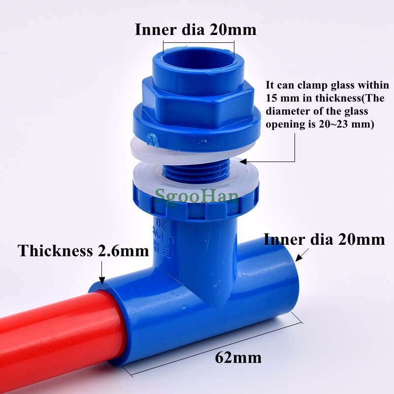 1~20pcs ID 20mm T Style PVC Pipe Aquarium Fish Tan... – Grandado