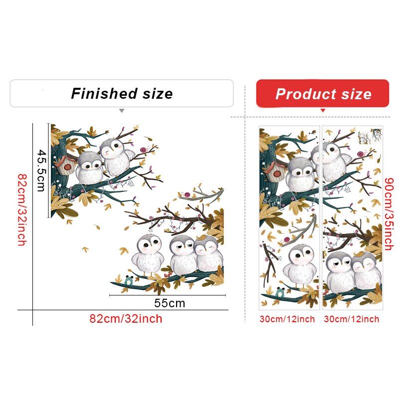 Cartoon Uil Vrienden Muurstickers Voor Kinderkamer... – Vicedeal