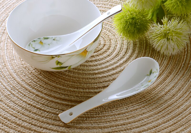2pcs set, bone china smalll soup spoon, porcelain ... – Grandado