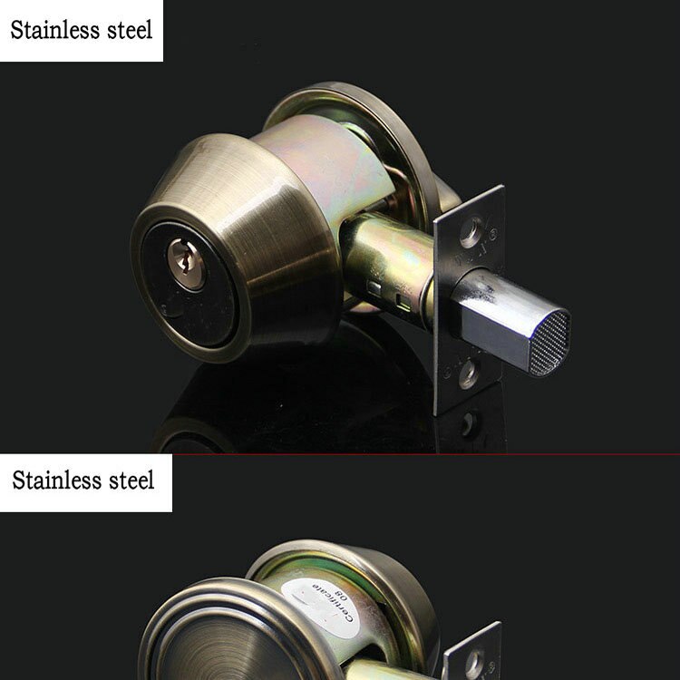 Double Cylinder with Deadbolt Auxiliary door Lock ... – Vicedeal