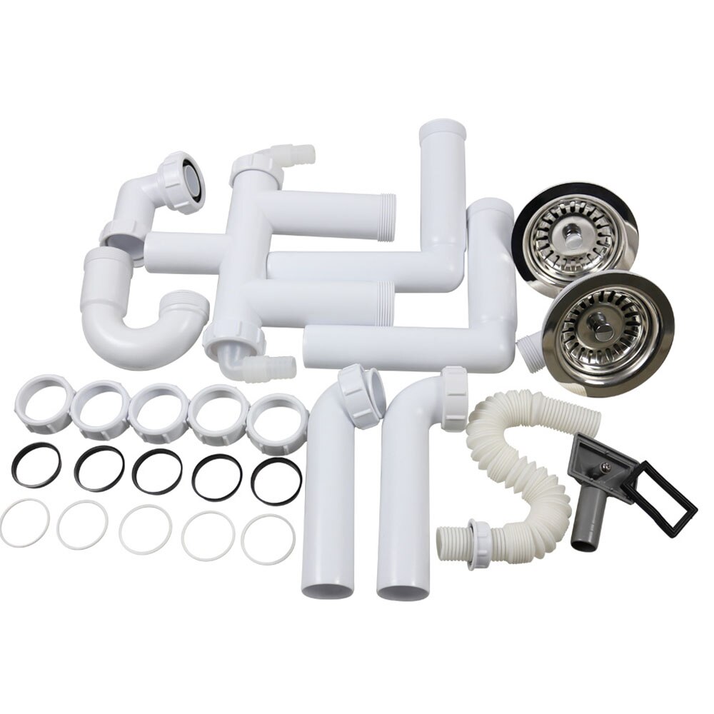 Talea Dubbele Wastafel afval kit SUS304 Drain zeef... – Vicedeal