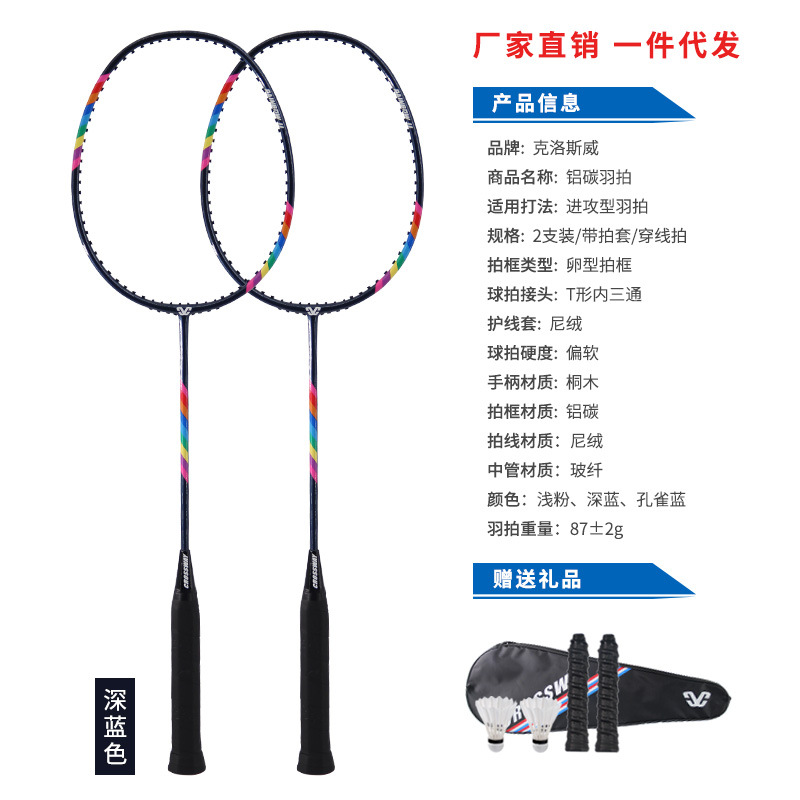 2Pcs Professioneel Badminton Rackets En Draagtas S... – Grandado