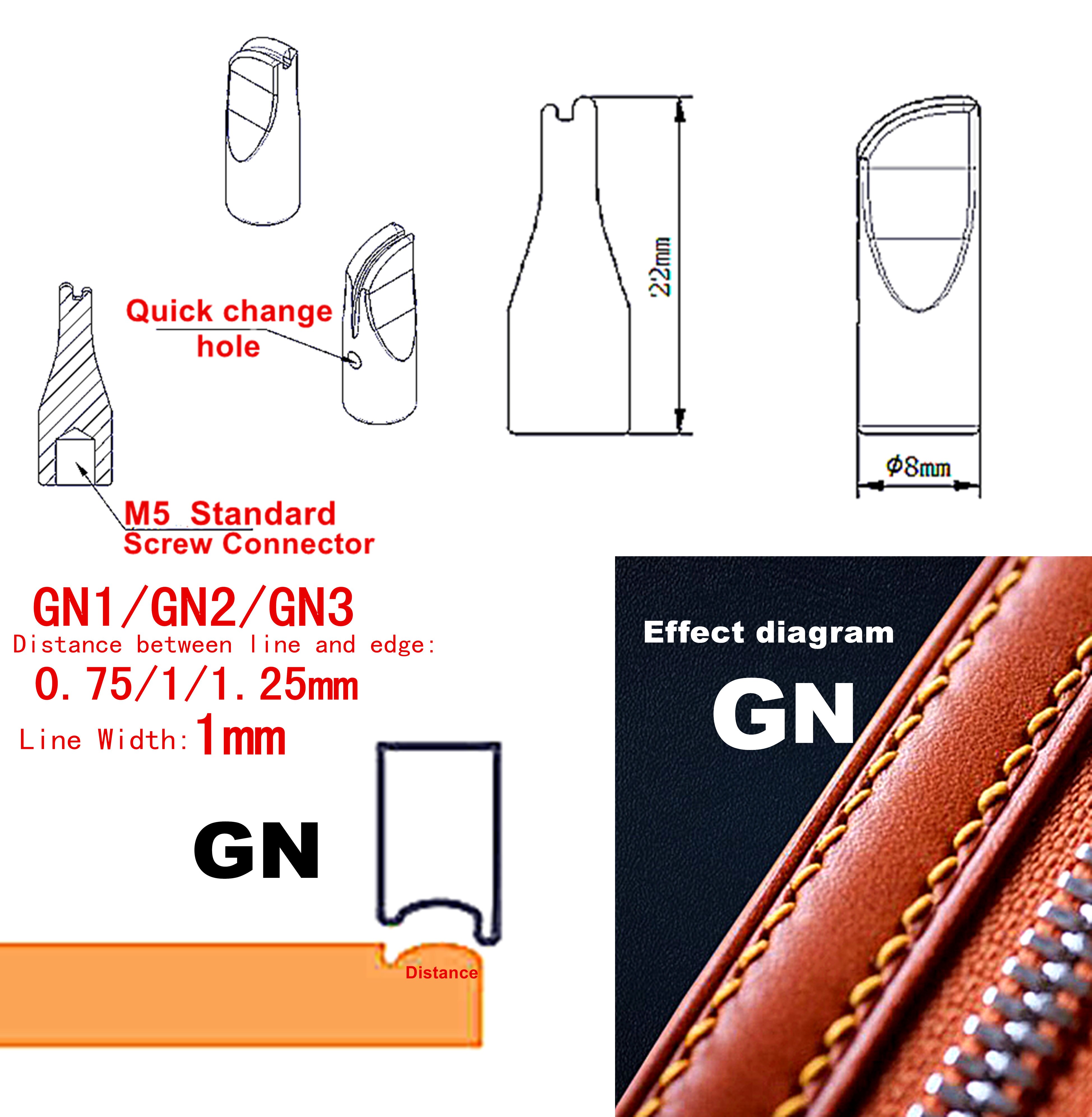 1pc gn3 läderhantverksmaskiner för elektrisk kant-... – Vicedeal