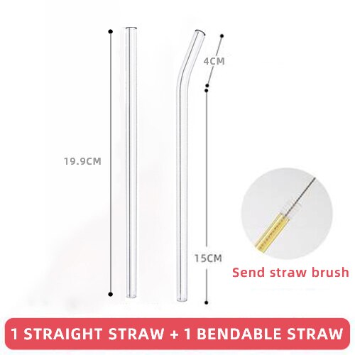High Borosilicate Glass Straws Eco Friendly Reusab... – Vicedeal