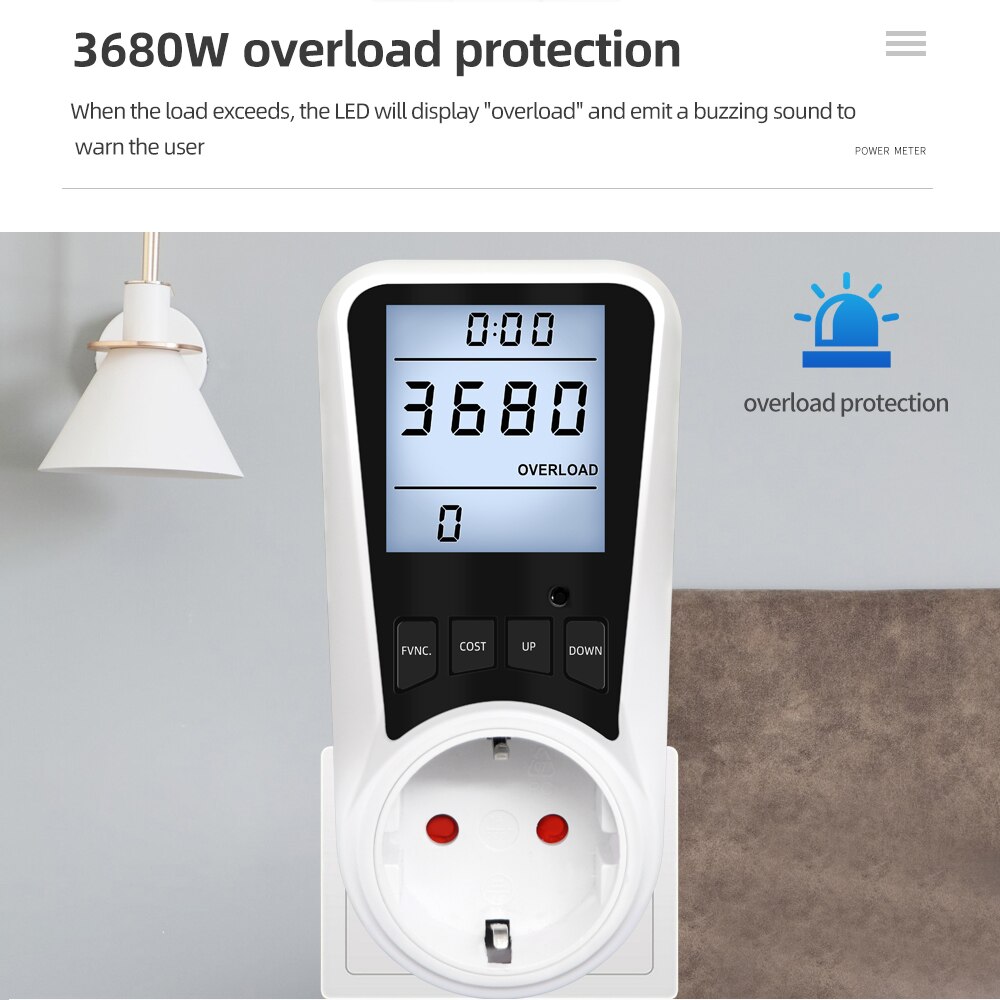 Digital Wattmeter AC Energy Socket Power Meter Ele... – Grandado