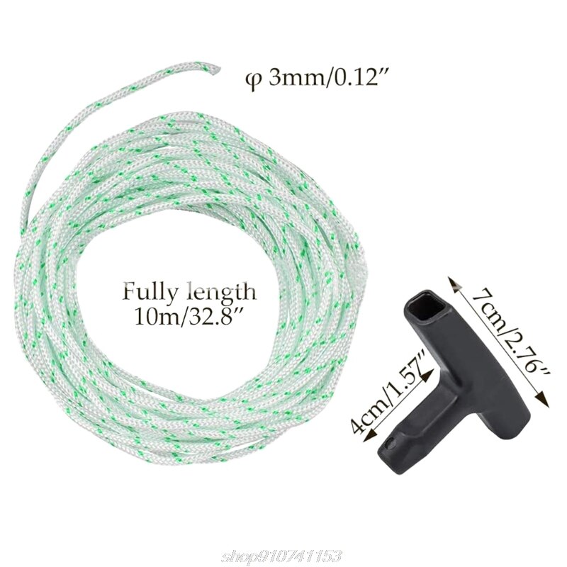 10m Recoil Rope Pull Cord with Starter Handle for ... – Grandado